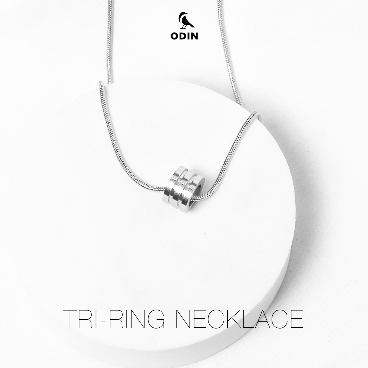 Dây chuyền Tri-ring - Thép Titan 316L - ODIN