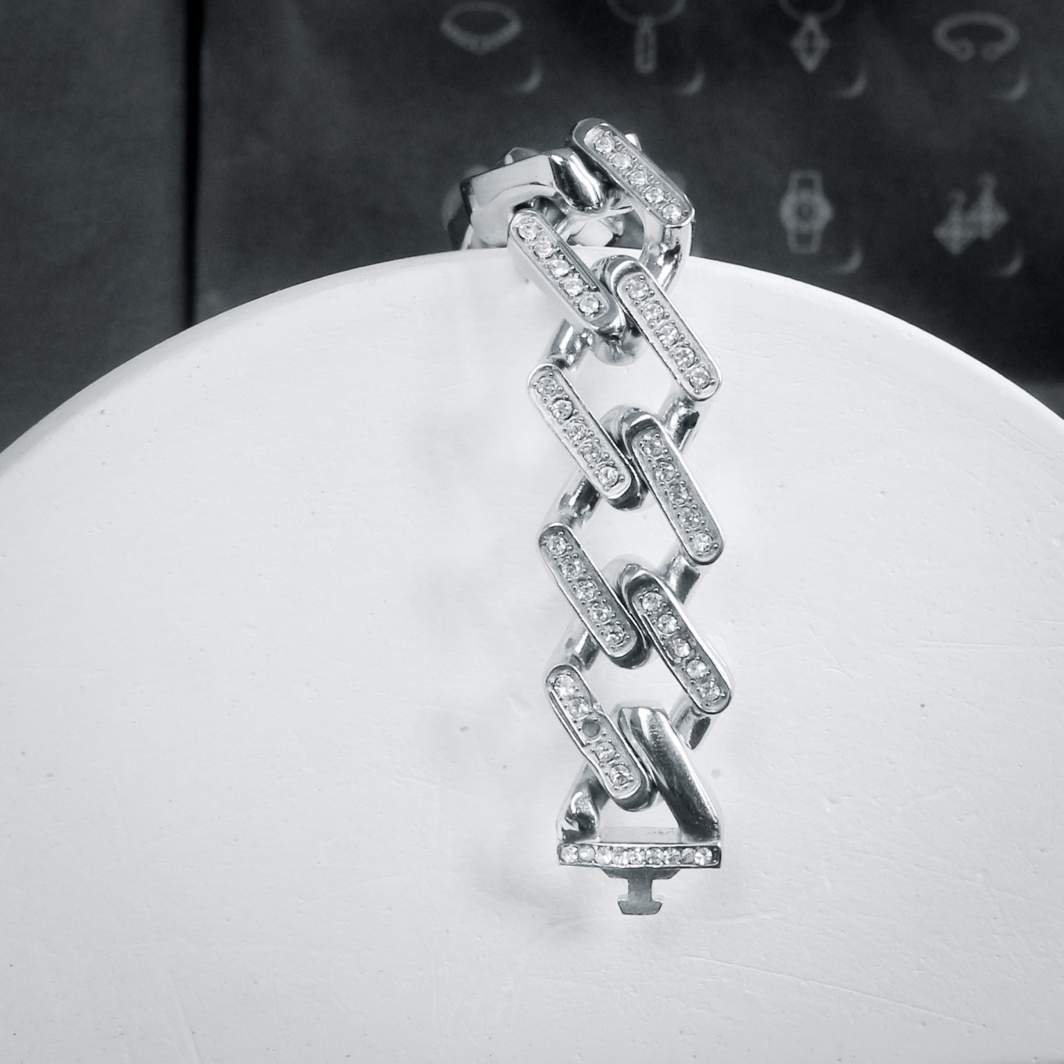 Vòng tay Ice Cuban PRONG - Thép Titan 316L - Đính đá CZ - Tặng kèm nhẫn ...